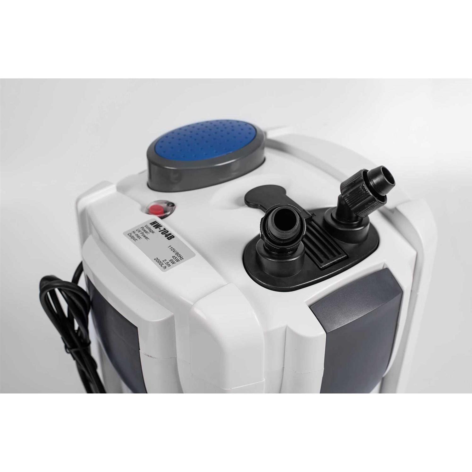 Sunsun Sun HW-704B 525 GPH 5-Stage External Canister Filter with 9W Uv ...