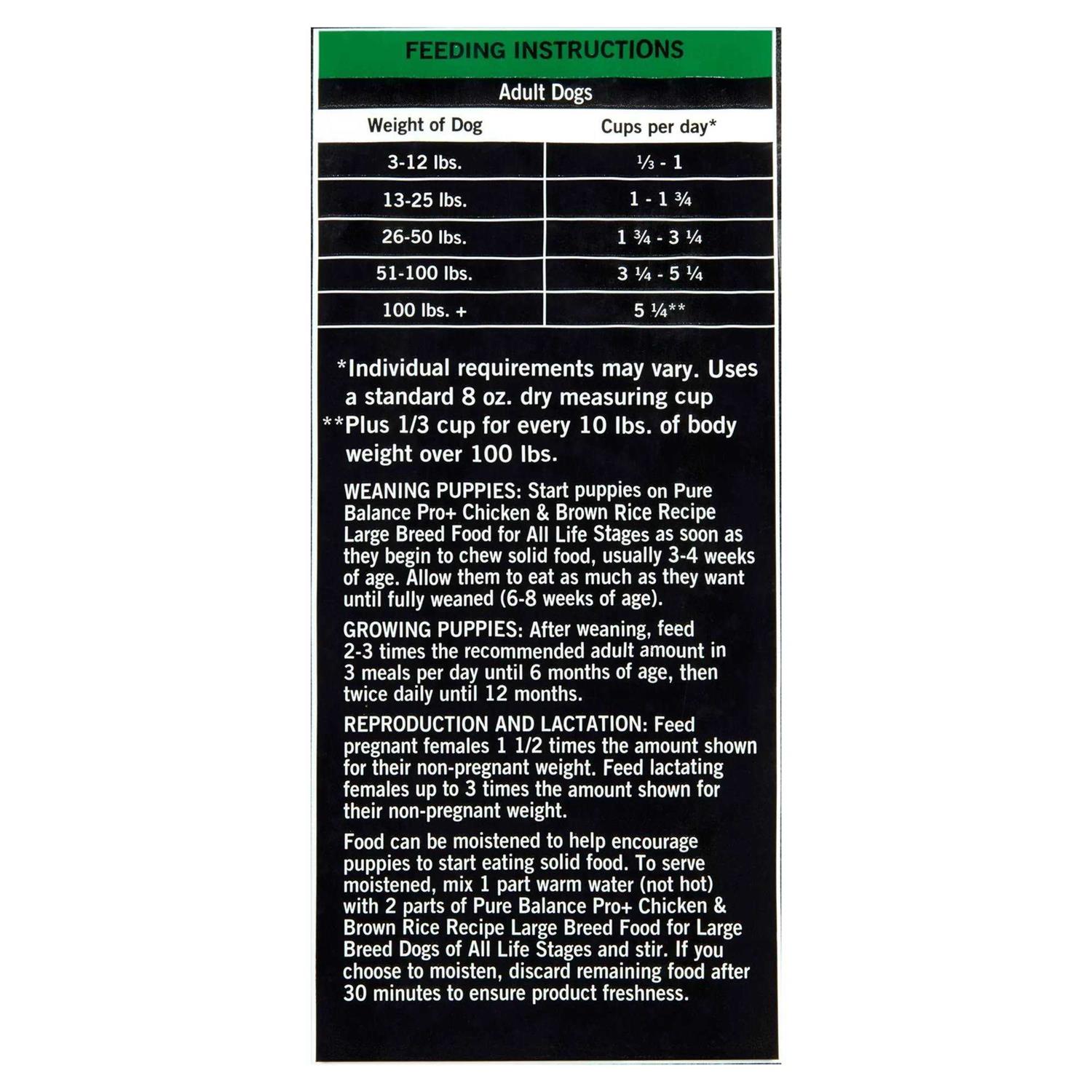 Pure Balance Pro+ Large Breed Chicken & Brown Rice Recipe Dry Dog Food ...