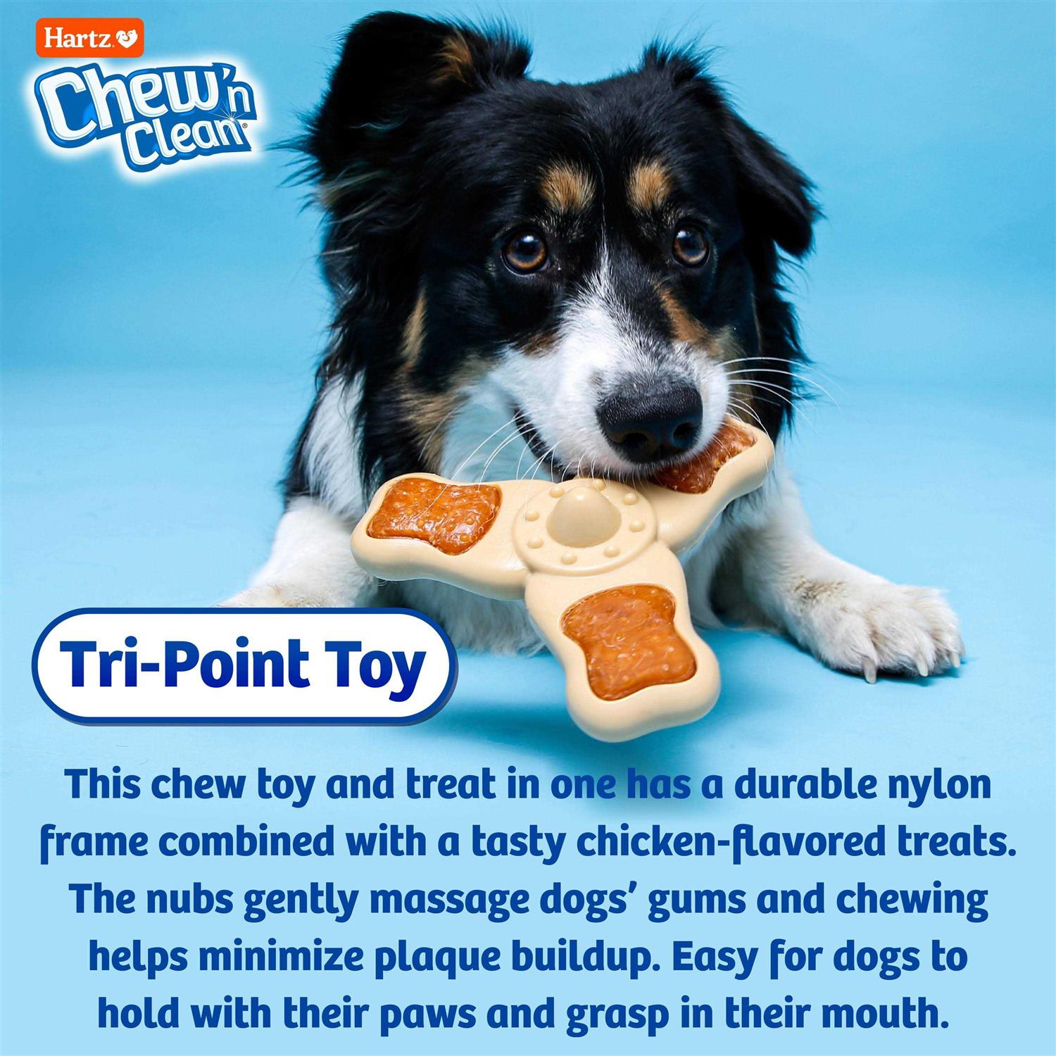 Hartz Chew n Clean Tri-Point Chew Toy - Pet Supplies online store