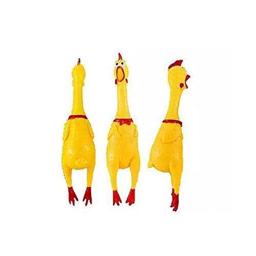 Keklle 2 Pack Large Screaming Chicken Toy Rubber Squawking Chicken 12 ...