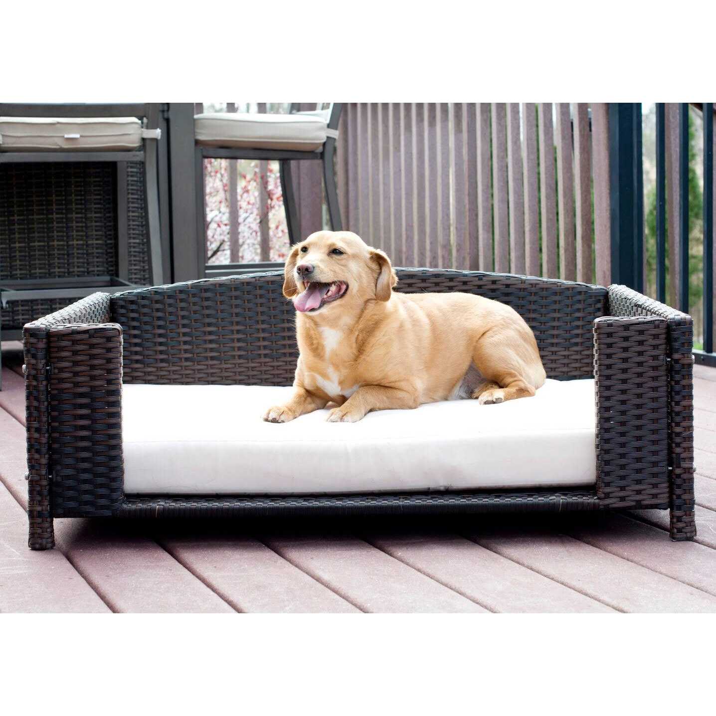 Iconic Pet Rattan Rectangular Pet Sofa - Pet Supplies online store